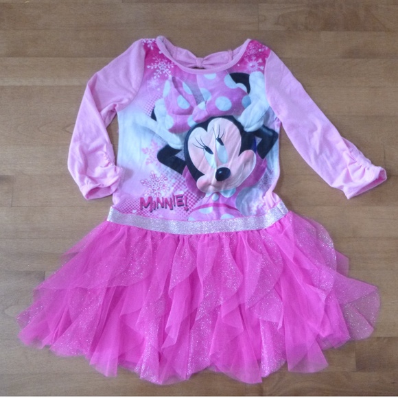 Disney | Dresses | Pink Minnie Mouse Sublimated Dress Cascade Skirt ...